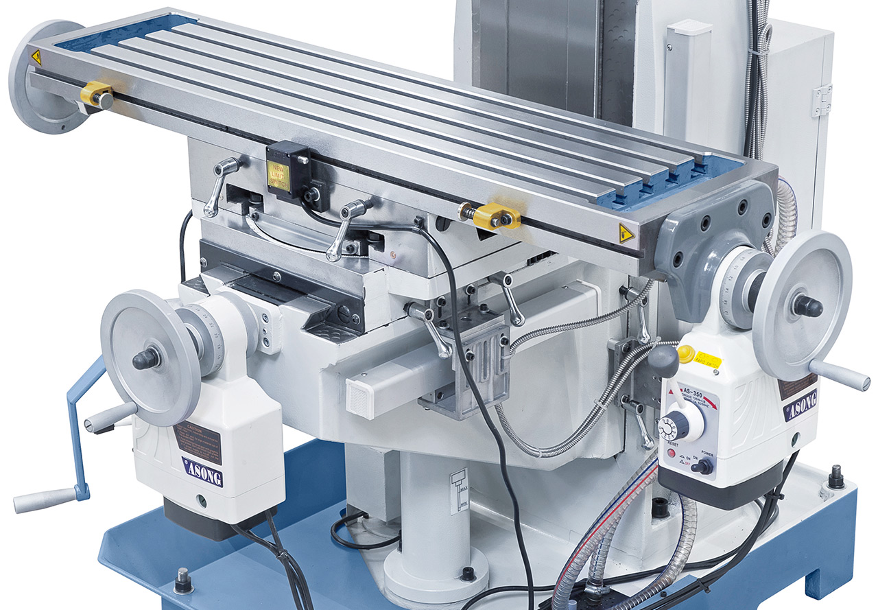 Bore- og fræsemaskine KF 60 inkl. 3-akset-digitalt display ES-12 V og fremføring til y-aksen ...